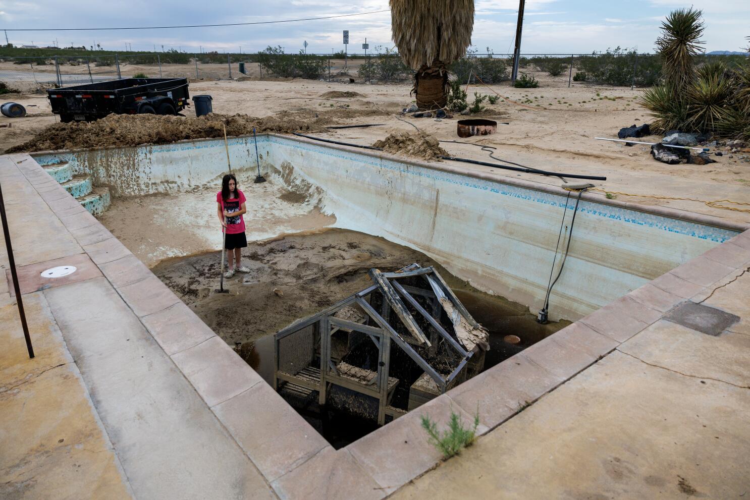 Alex Hall for LA Times — Monsoon flooding devastates Mojave Desert town ...
